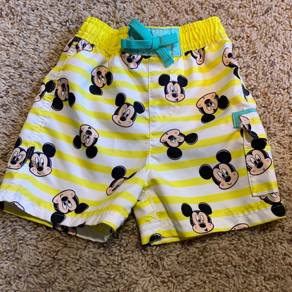 Disney | Swim | Bnwot Disney Store Mickey Mouse Striped Bathing Suit ...